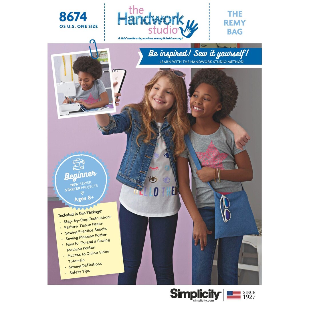 The Remy Bag Sewing Kit for Beginners Ages 8+ by Simplicity #8674 - Etsy