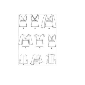 New Look Sewing Pattern 6515 Blouse Shirt Top Tunic Misses Size 8-18 - Etsy