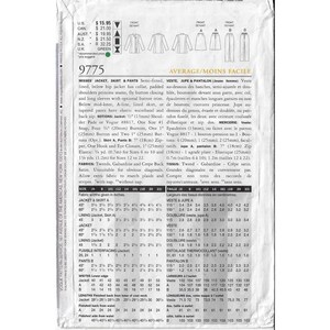 Vogue Sewing Pattern 9775 Jacket Pants Skirt Misses Size 18-22 - Etsy