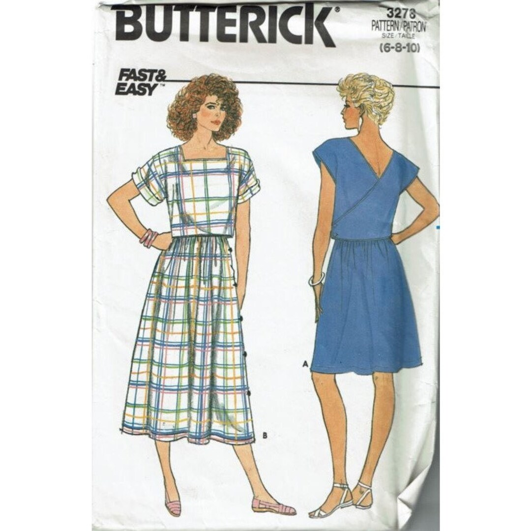 Butterick Sewing Pattern 3278 Top Skirt Misses Size 6-10 - Etsy