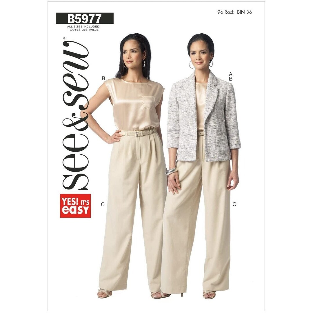 Butterick See and Sew Sewing Pattern 5977 Jacket Unlined Misses Size 6 ...