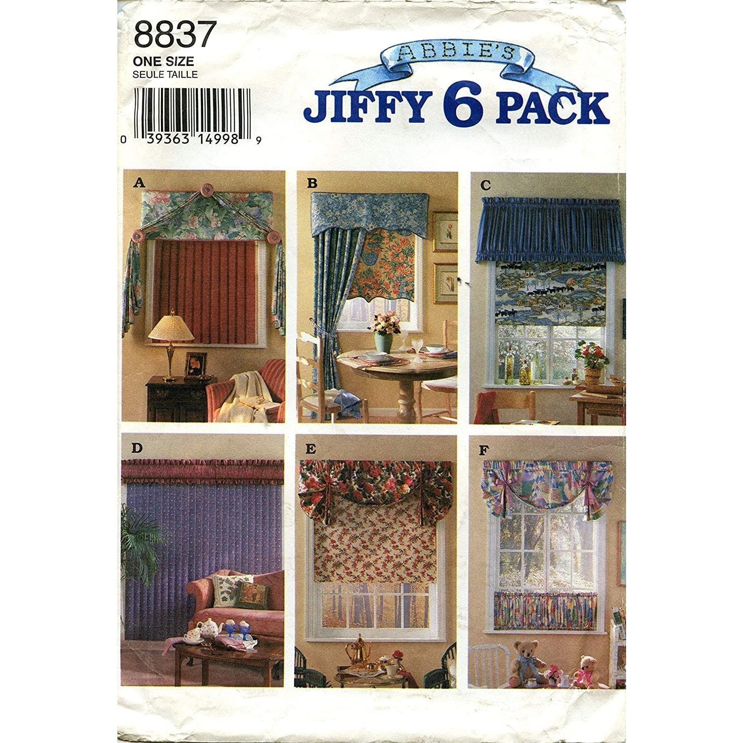 Simplicity Sewing Pattern 8837 Window Treatments Valance - Etsy