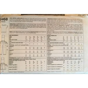 Simplicity Sewing Pattern 9468 Jumpsuit Jumper and Top Girls Size 7-10 ...