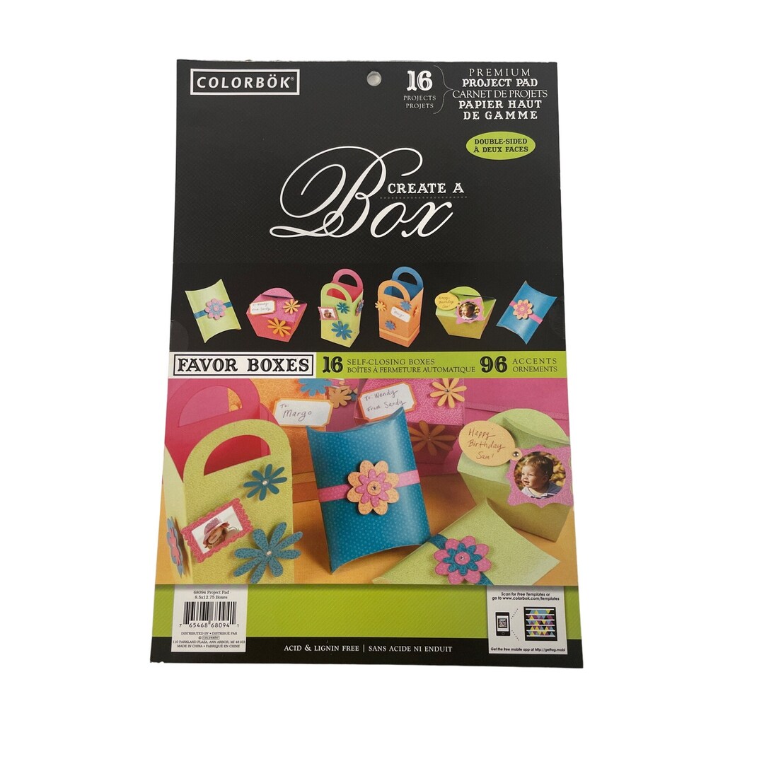 Colorbok Create a Box Party Favor Boxes Self Closing With Accent ...