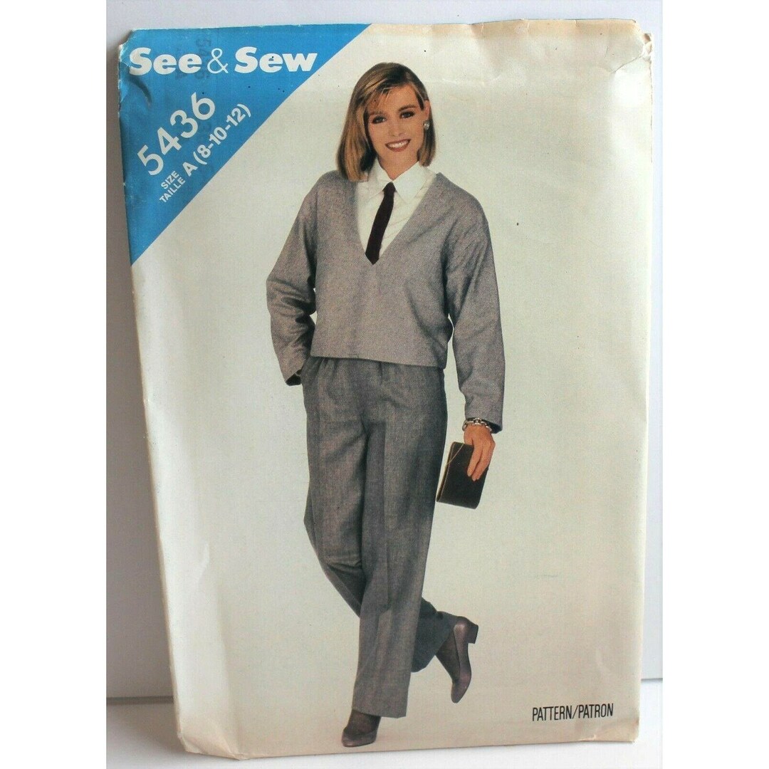 Butterick See Sew 5436 Sewing Pattern Top Pants Size 8-12 - Etsy