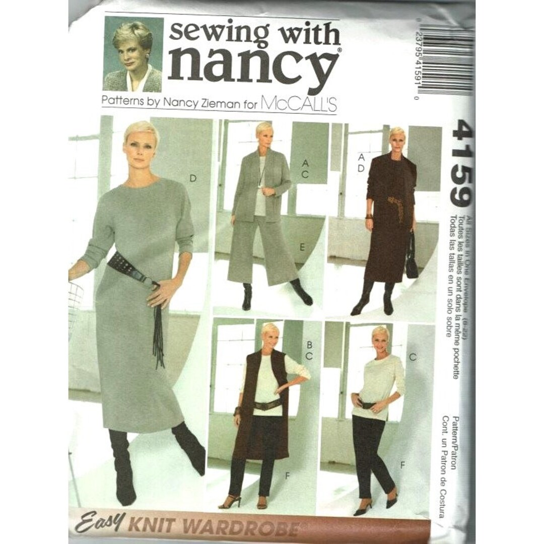 Mccalls Sewing Pattern 4159 Jacket Vest Top Dress Culottes Misses Size ...