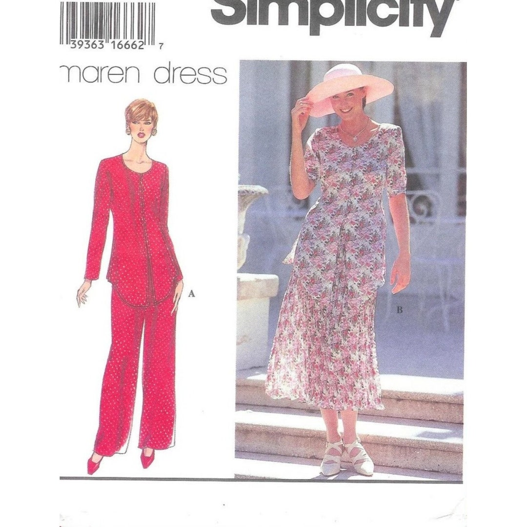 Simplicity Sewing Pattern 9439 Wide Leg Pants Tunic Top Skirt Misses ...