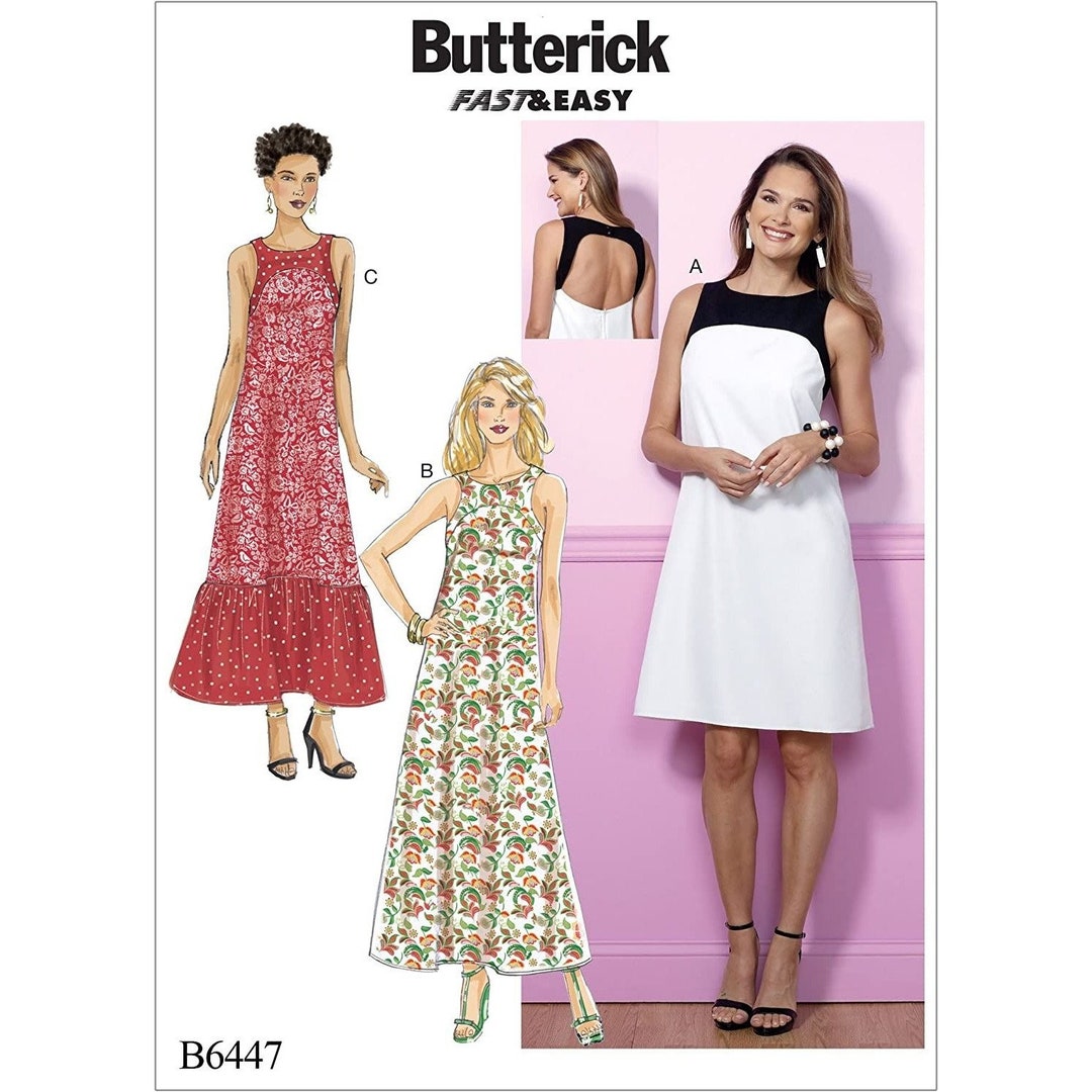 Butterick Sewing Pattern 6447 Misses Dress Size 6-14 - Etsy