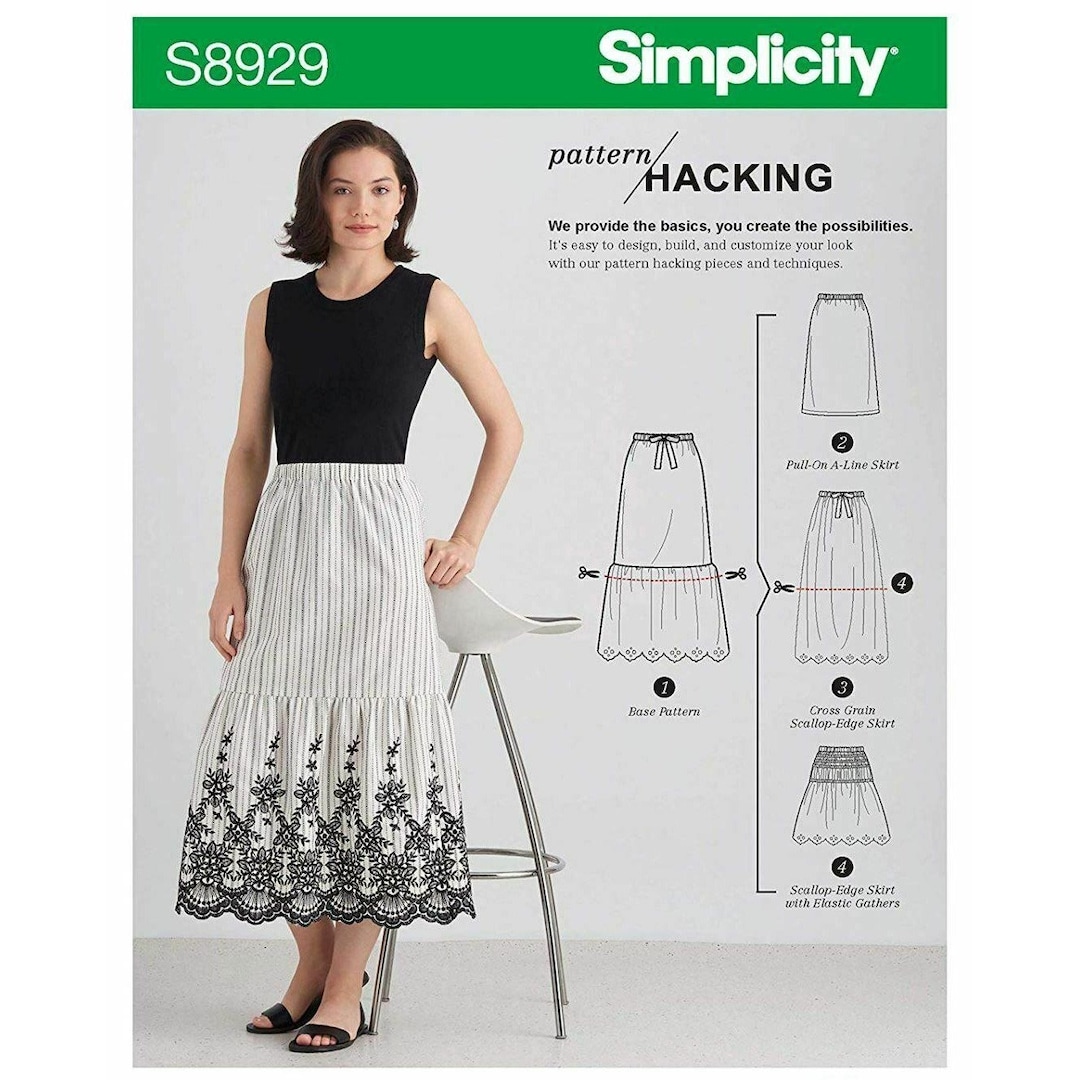Simplicity Sewing Pattern 10179 8929 Misses Skirt Design Hacking Size ...