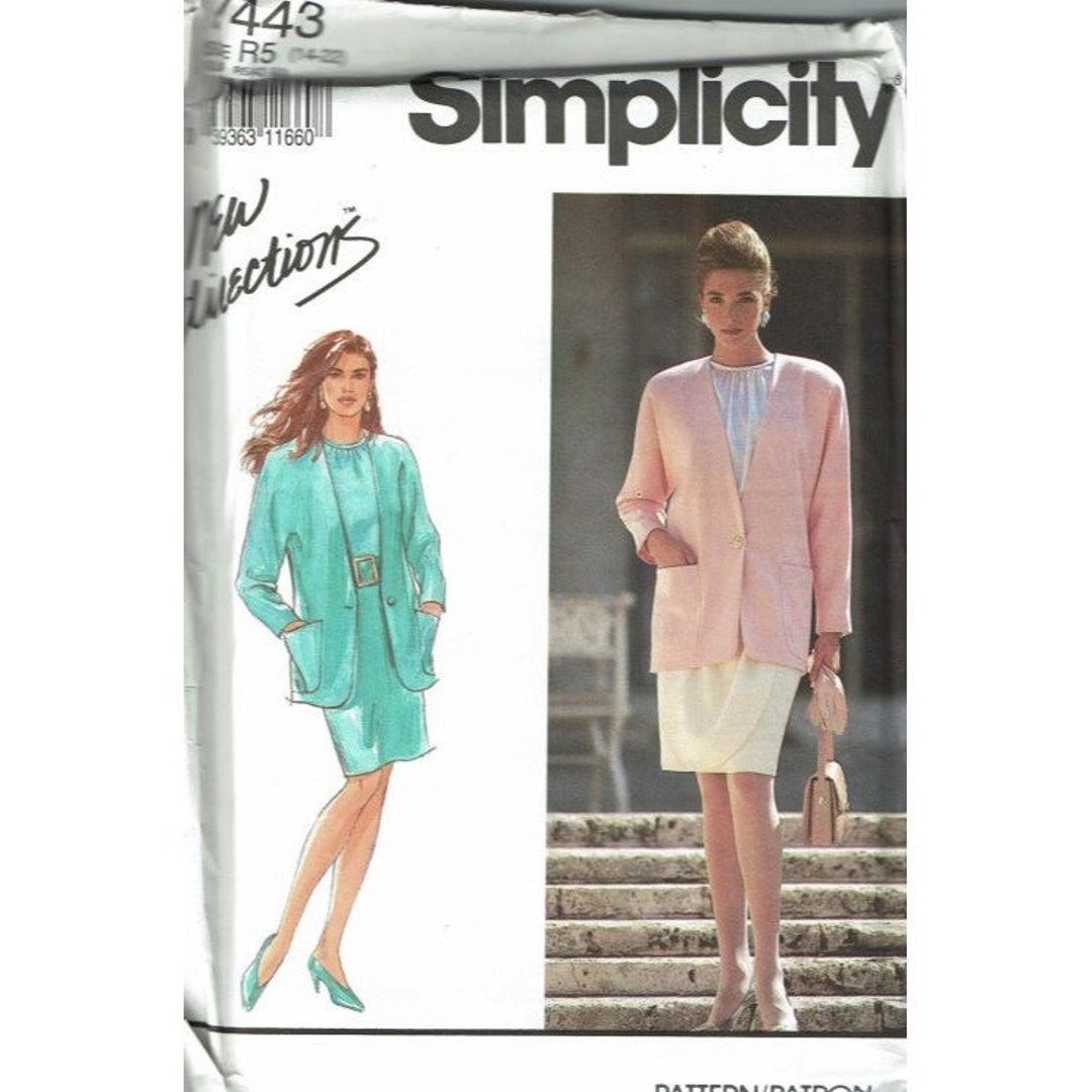 Simplicity Sewing Pattern 7443 Blouse Skirt Jacket Misses Size 14-22 - Etsy
