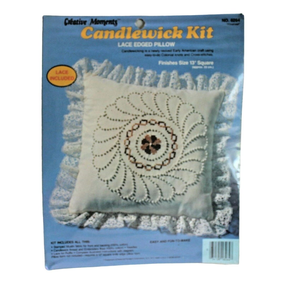 Creative Moments Candlewick Kit Pinwheel Lace Edged Pillow - Etsy