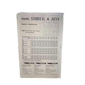 Burda Sewing Pattern 3213 Pants Shorts Misses Size 8-26 - Etsy