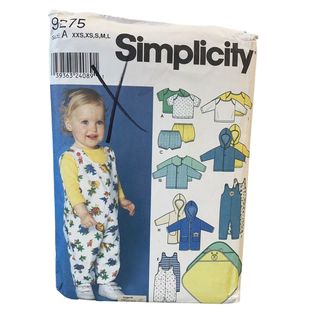 Simplicity Sewing Pattern 9275 Layette Set Babies Infant Size XXS-L - Etsy