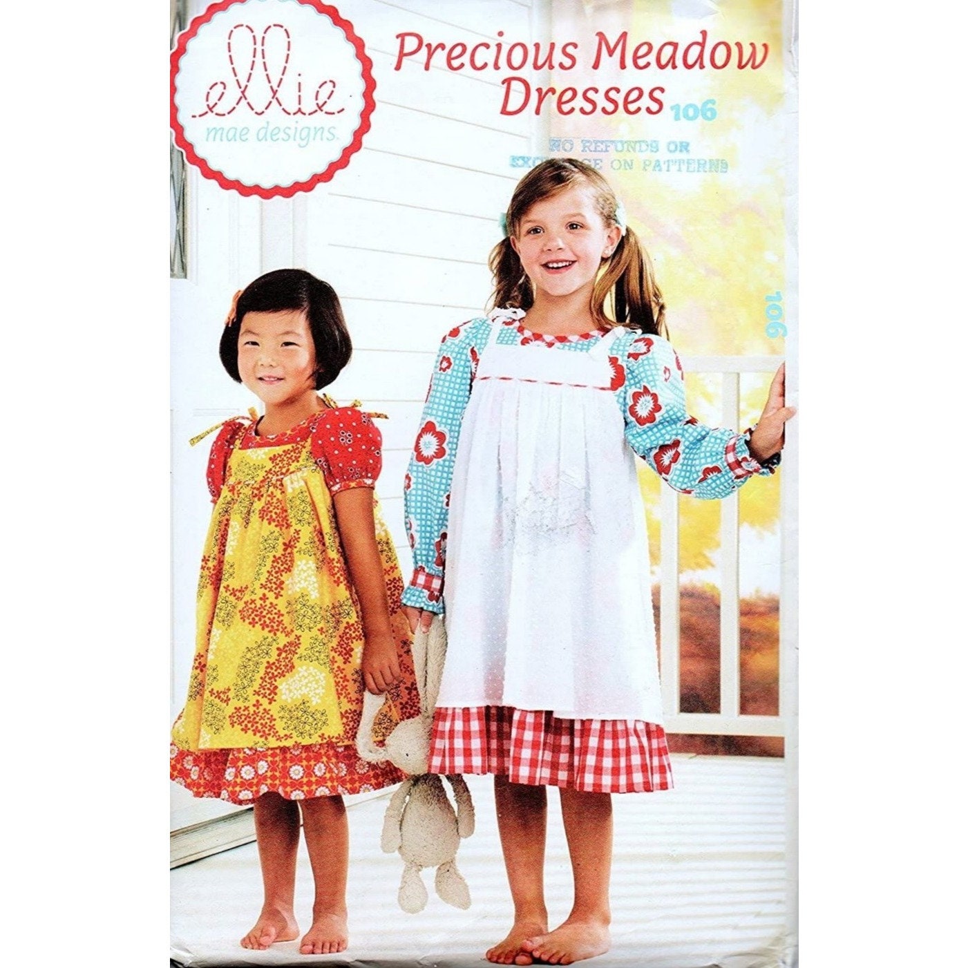 Kwik Sew Sewing Pattern Ellie Mae Precious Meadow Dresses Girls Size 3 ...