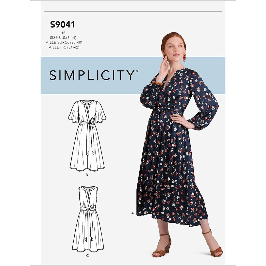 Simplicity Sewing Pattern 9041 10421 Misses' Front Tie Dress Size 6-14 ...
