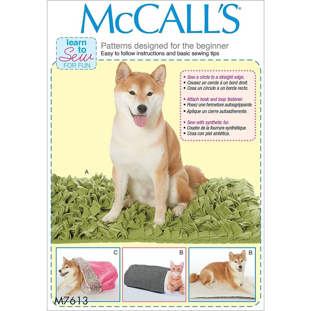 Mccalls Sewing Pattern 7613 Pet Beds Blankets UNCUT - Etsy