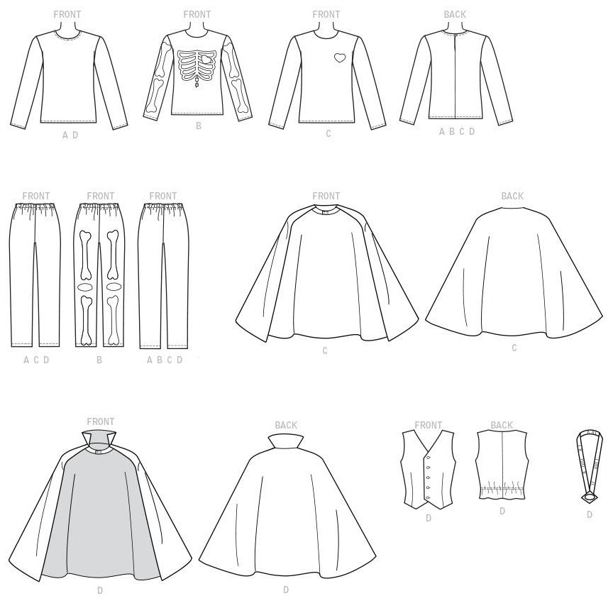 Mccall's Sewing Pattern 7494 Costumes Skeleton Hero - Etsy