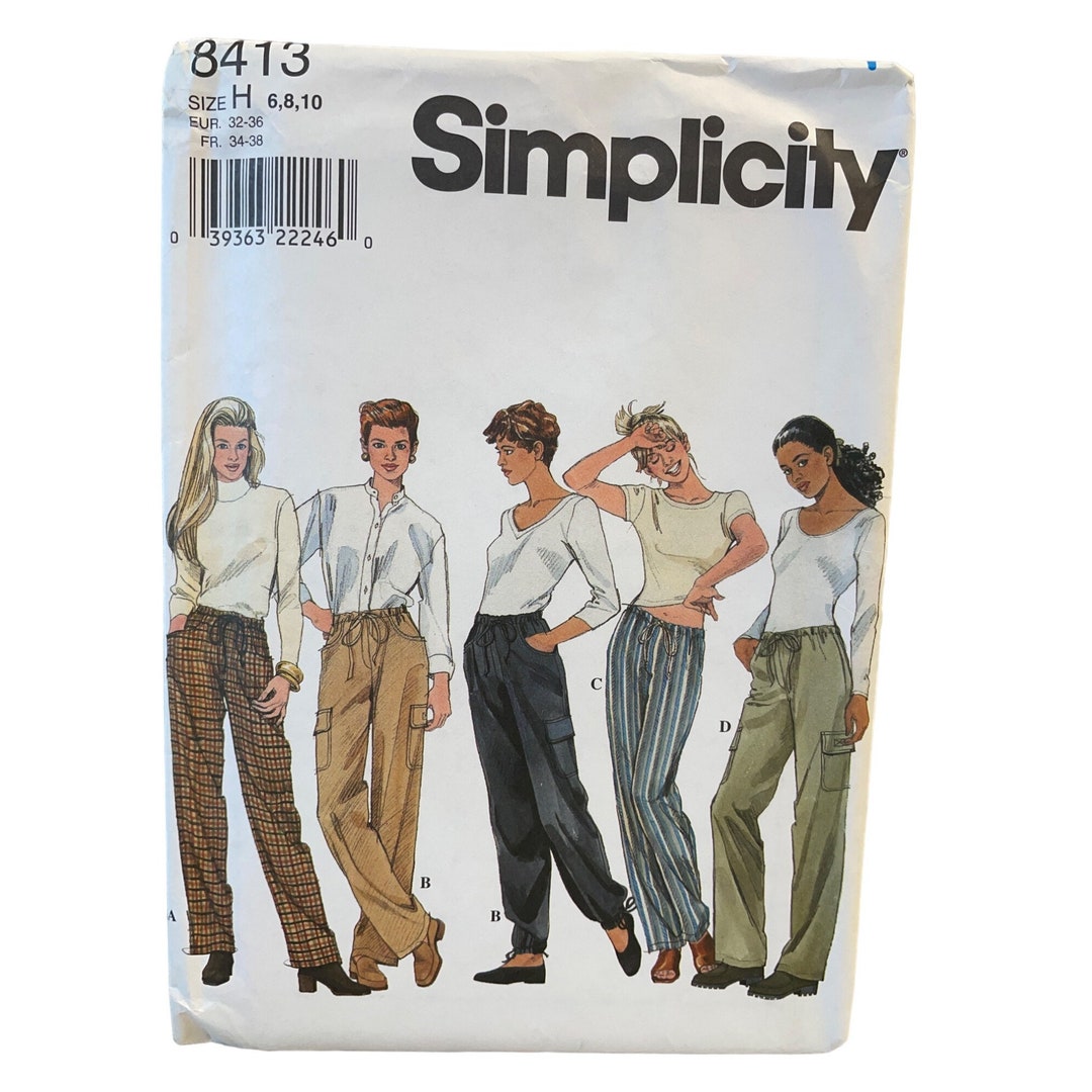 Simplicity Sewing Pattern 8413 Pants Trousers Misses Size 6-10 - Etsy
