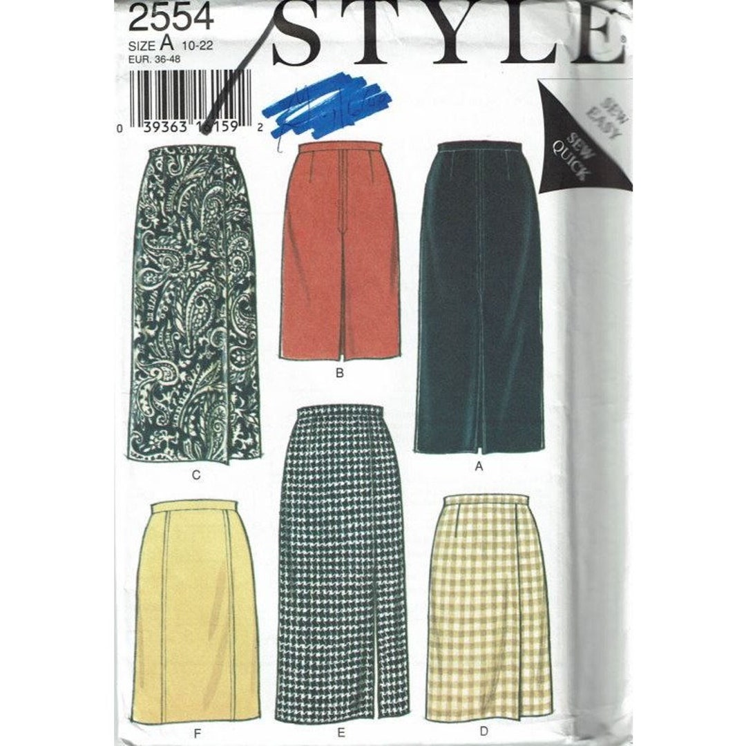 Simplicity Sewing Pattern 2554 Skirt Quick Easy Misses Size 10-22 - Etsy