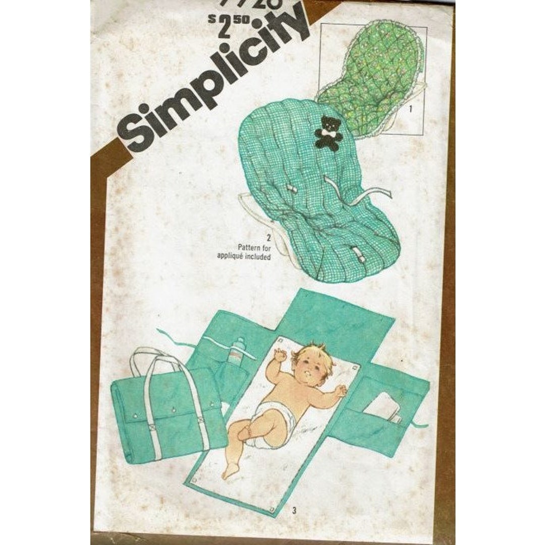 Simplicity Sewing Pattern 9926 Babies Car Seat Cover Travel Changing ...