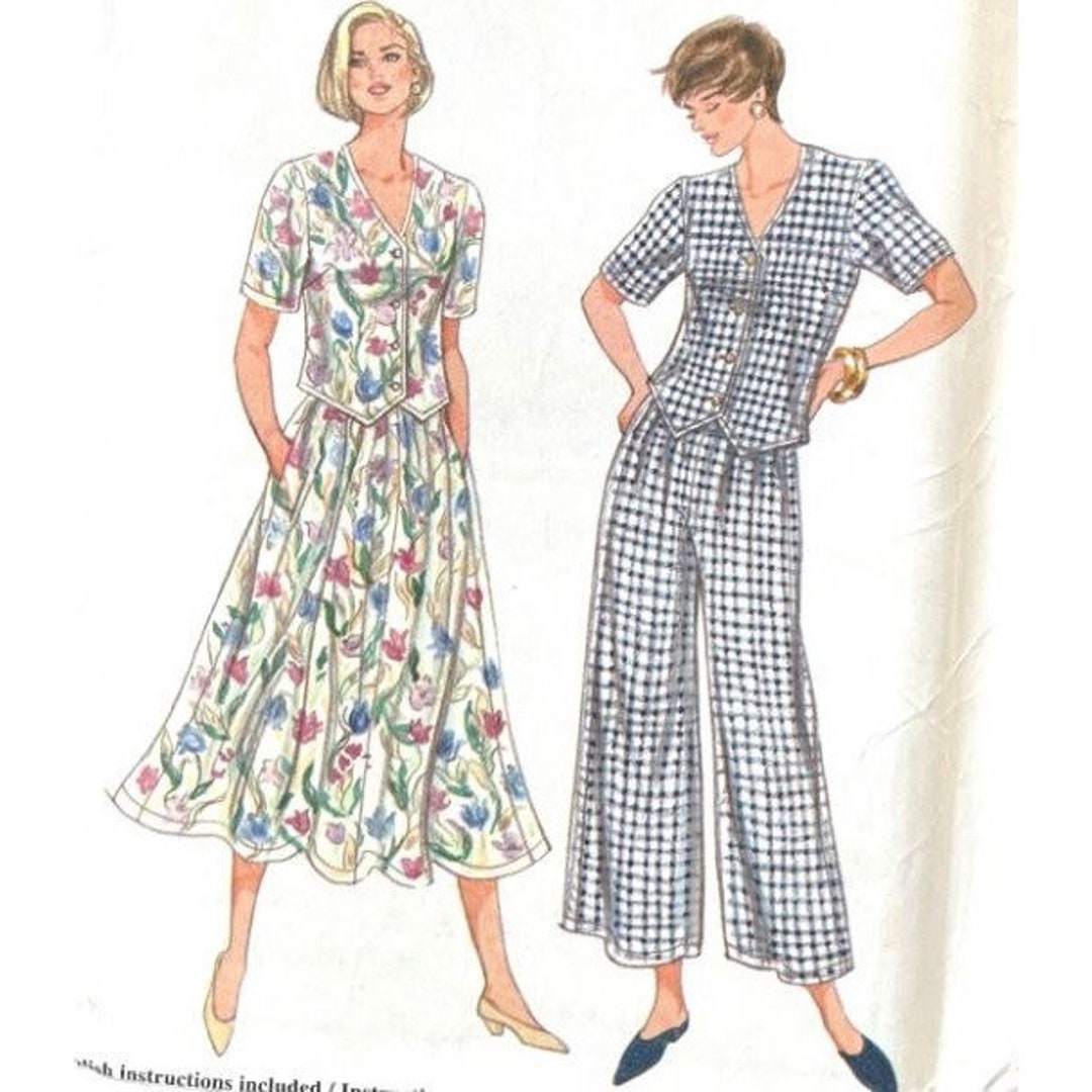 Simplicity Sewing Pattern 9447 Skirt Pants Top Misses Size 6-16 - Etsy