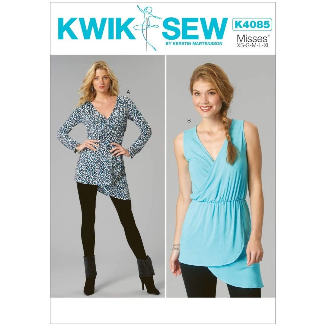 Kwik Sew Sewing Pattern 4085 Tops Misses Size XS-XL - Etsy