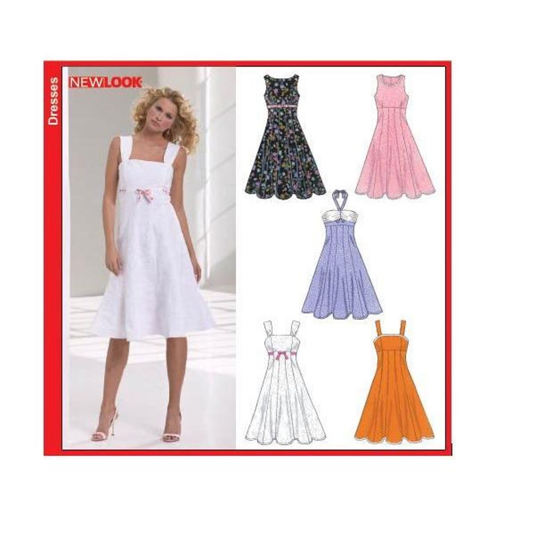 New Look Sewing Pattern 6589 Dress Misses Size 8-18 - Etsy