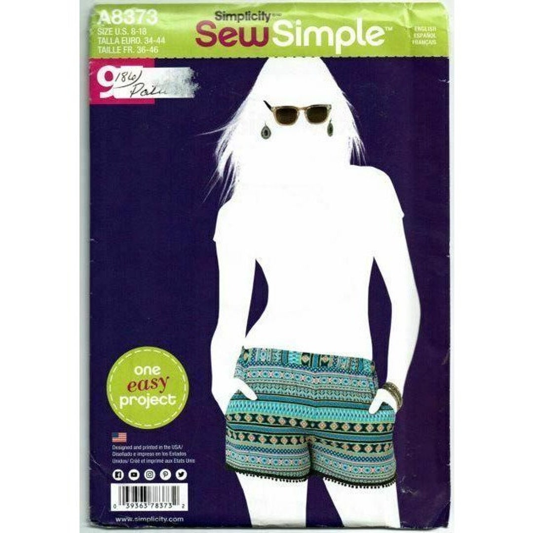 Simplicity Sewing Pattern 8373 Misses Shorts Size 8-18 - Etsy