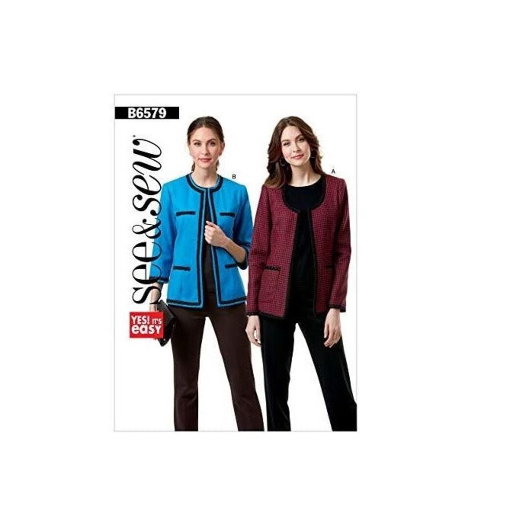 Butterick See and Sew Sewing Pattern 6579 Misses Jacket Size 6-22 - Etsy