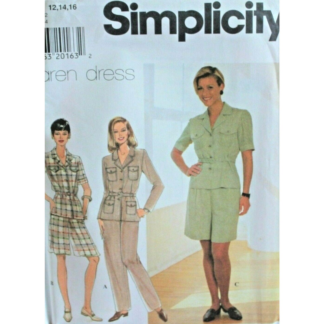 Simplicity Sewing Pattern 7598 Top Pants Shorts Misses Sizes 12-16 - Etsy