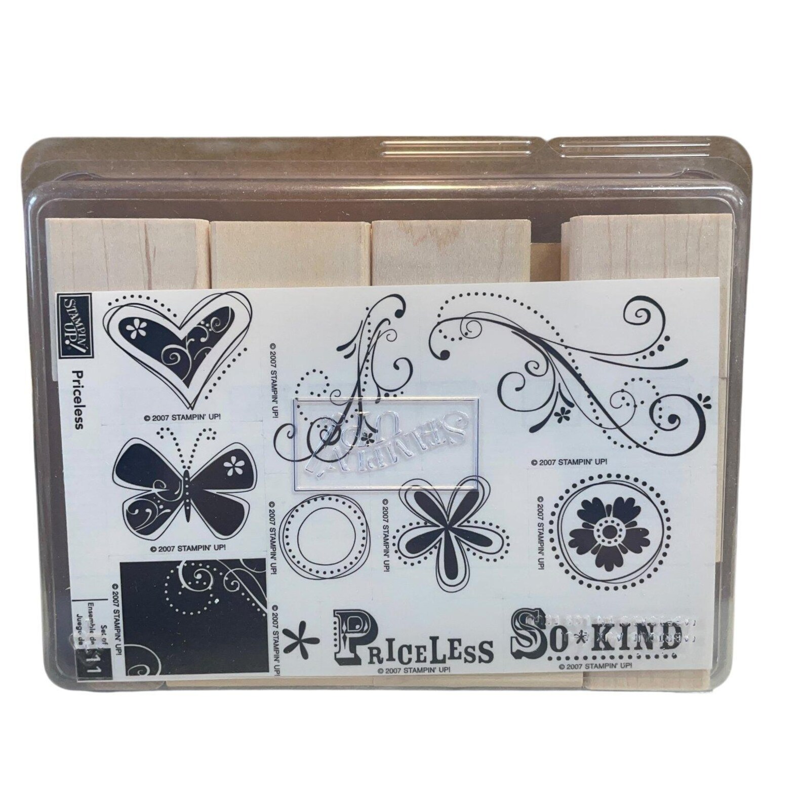 Stampin' Up! Priceless Wood Mounted Rubber Stamp Set 11-piece Sentiment ...