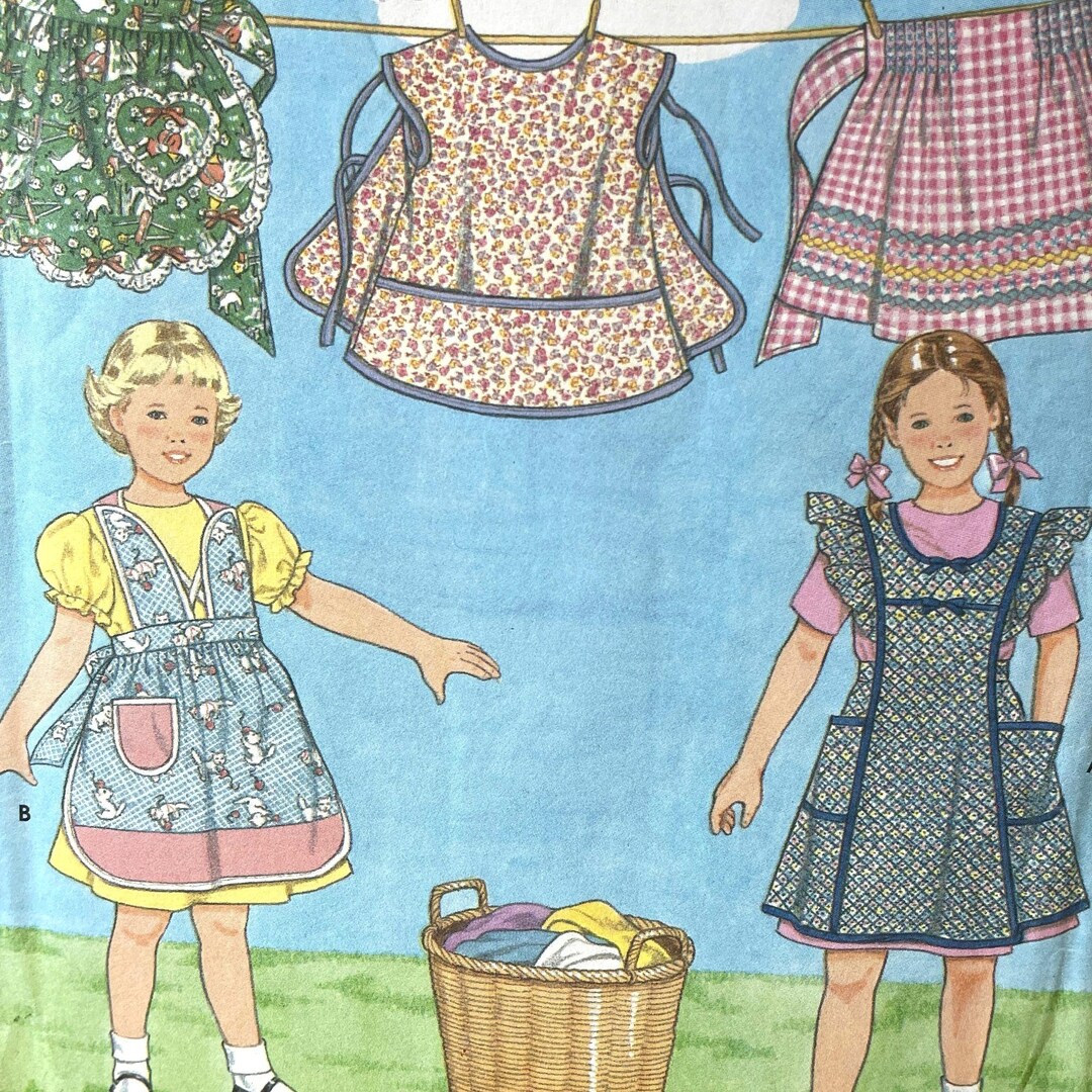 Simplicity Crafts 8916 Sewing Pattern for Vintage Child's Apron Sizes 3 ...