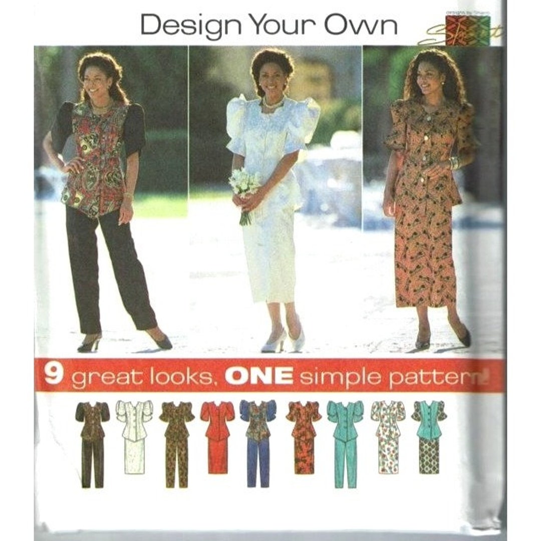 Simplicity Sewing Pattern 7595 Top Pants Skirt Misses Size 8-12 - Etsy
