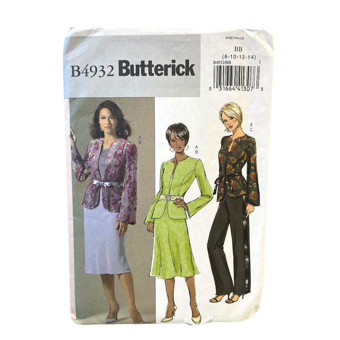 Butterick B4932 Sewing Pattern Misses Petite Jacket Skirt & Pants Sizes ...