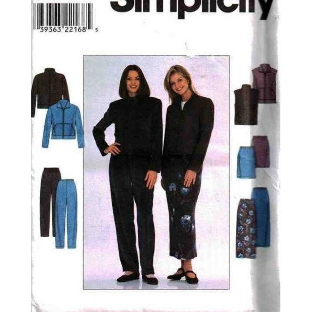 Simplicity Sewing Pattern 8398 Jacket Vest Skirt Pants Womens Size 14-18 - Etsy