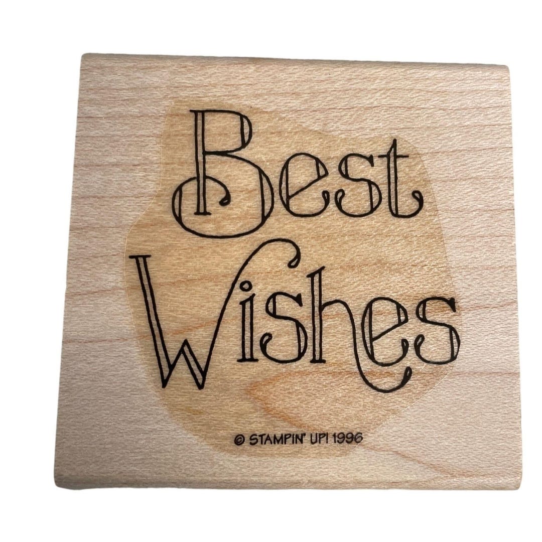 NEW NO INK Stampin up Mounted Rubber Stamp Best Wishes - Etsy