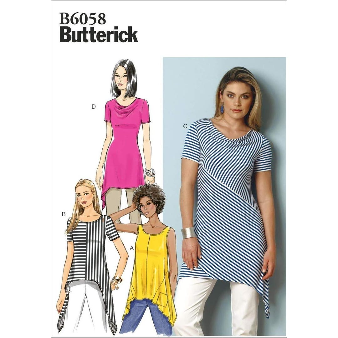 Butterick Sewing Pattern 6058 Top Tunic Shirt Misses Size 6-14 - Etsy