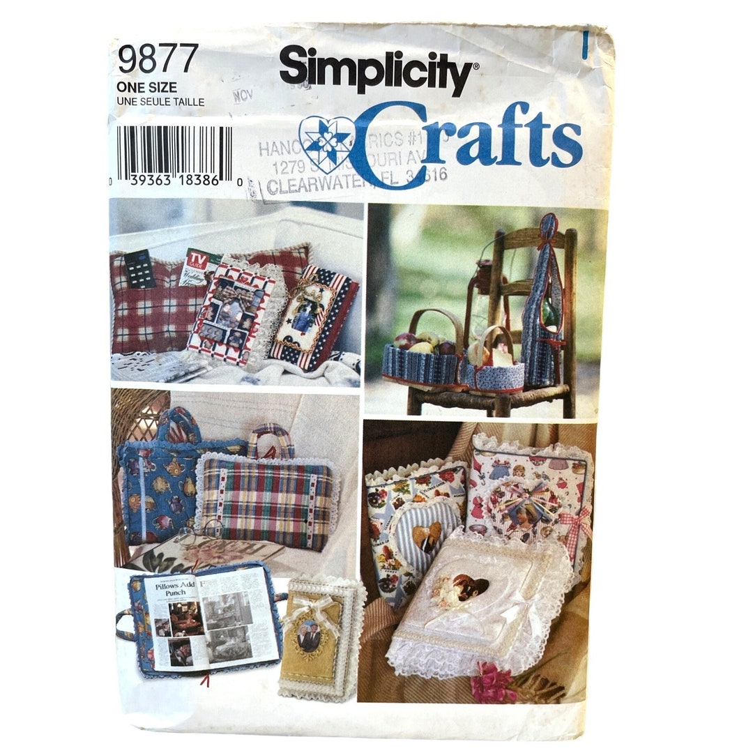 Simplicity Sewing Pattern 9877 Covers for Video Cassette Box Photo ...