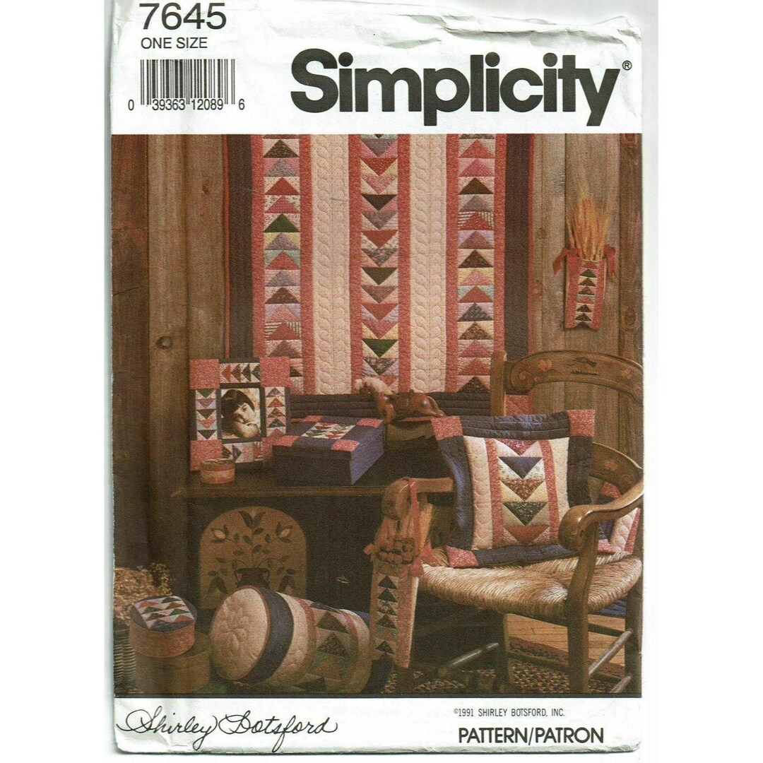 Simplicity Sewing Pattern 7645 Quilt Shirley Botsford - Etsy