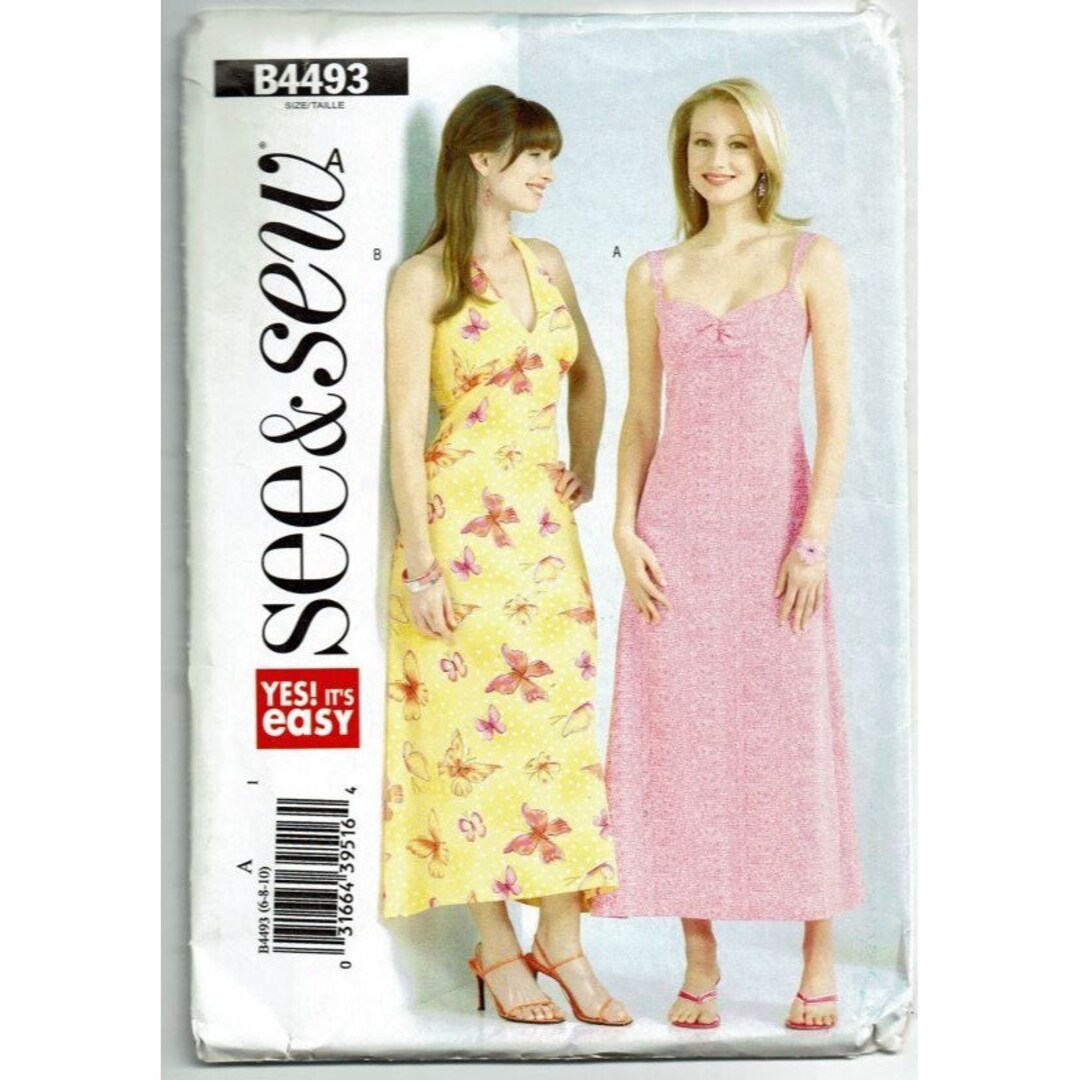 Butterick See and Sew Sewing Pattern 4493 Misses Petite Dress Size 6-10 ...
