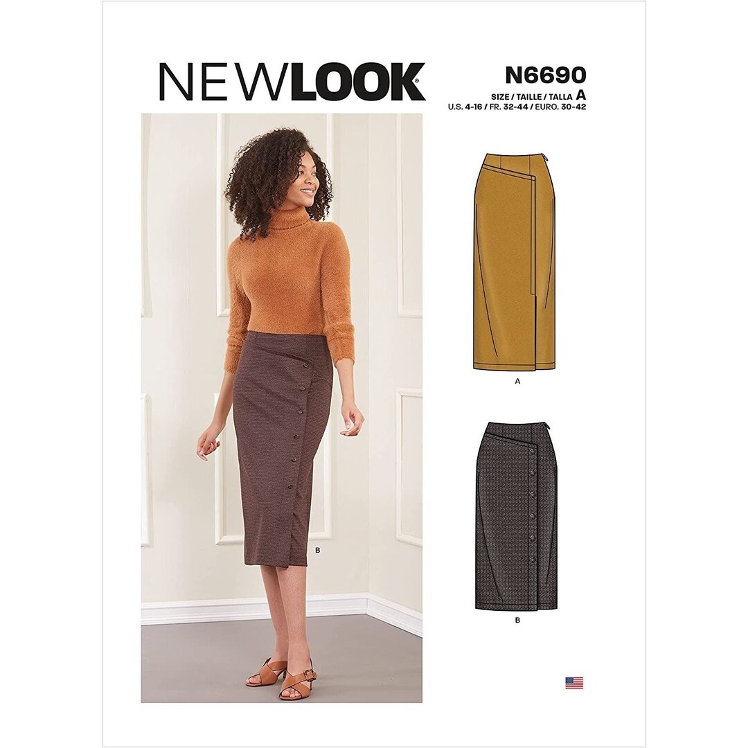 New Look Sewing Pattern 6690 Skirt Misses Size 4-16 - Etsy