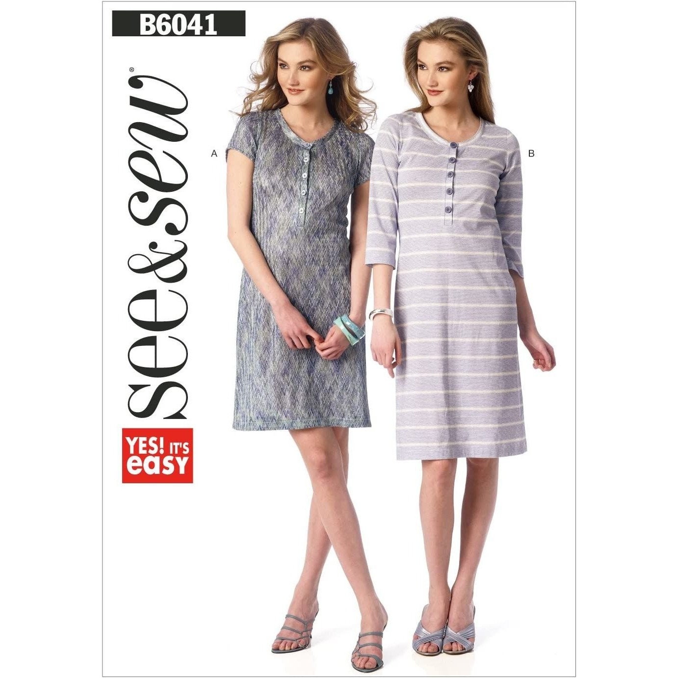 Butterick See and Sew Sewing Pattern 6041 Dress Misses Size XS-XXL - Etsy