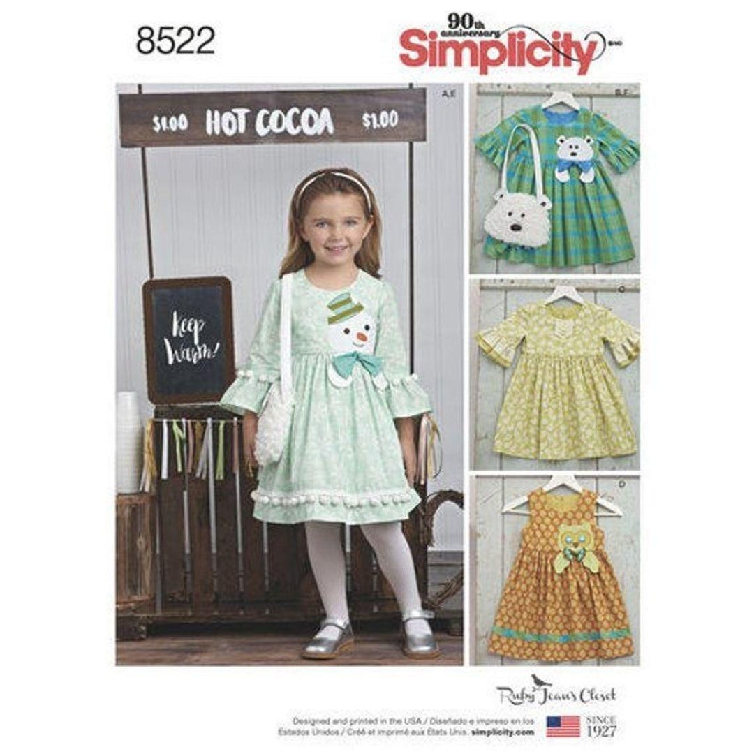 Simplicity Sewing Pattern 8522 Dress Purse Girls Child Size 3-8 - Etsy