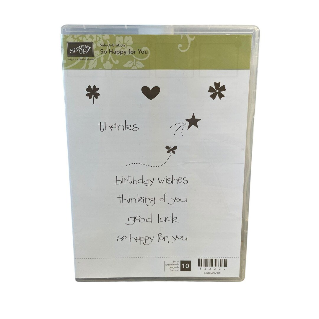 Stampin' Up! "so Happy for You" Clear Mount Stamp Set Sentiments 10 ...