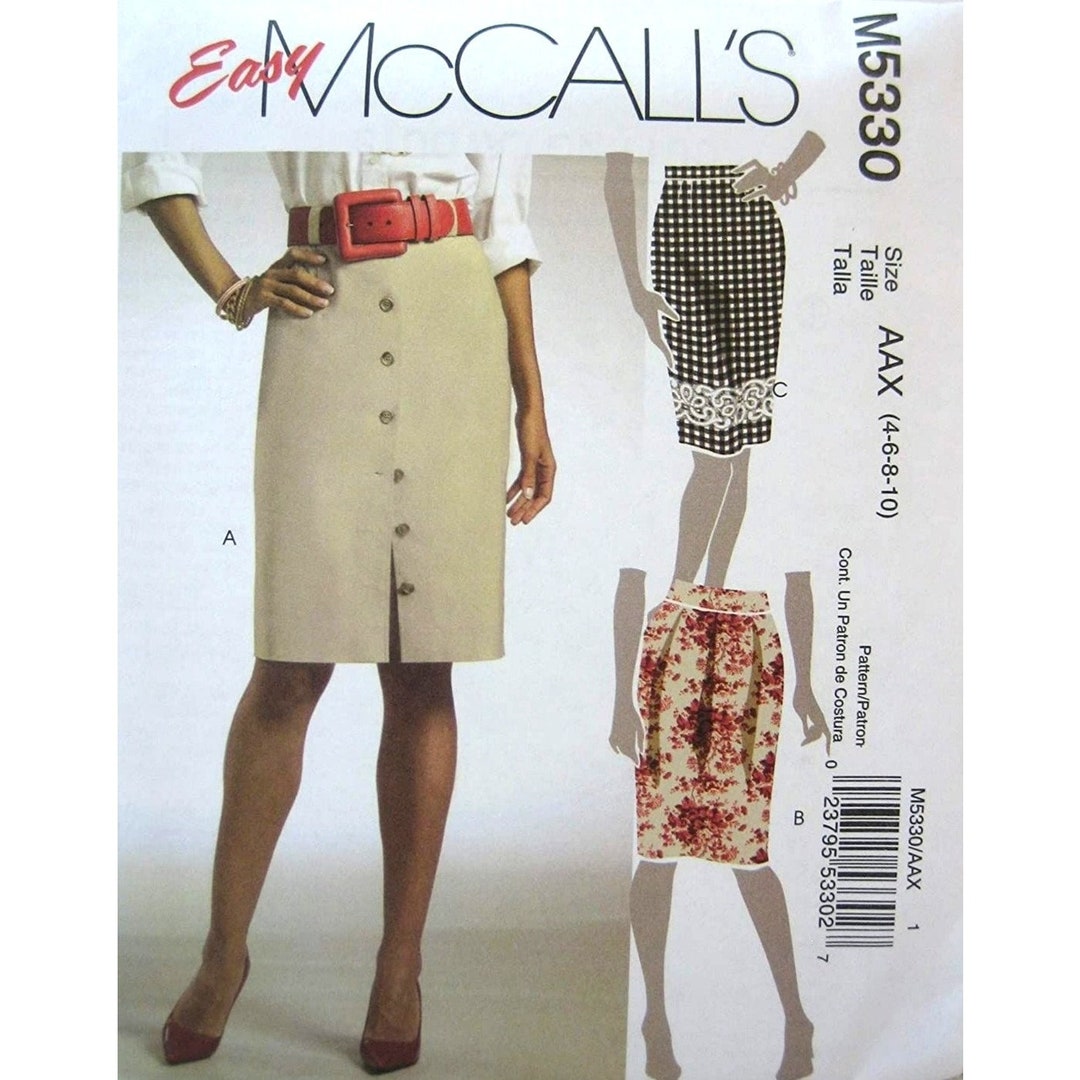 Mccalls Sewing Pattern 5330 Skirt Misses Size 4-10 - Etsy