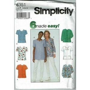 Simplicity Sewing Pattern 8351 Misses Tops Size 8-12 Nursing - Etsy