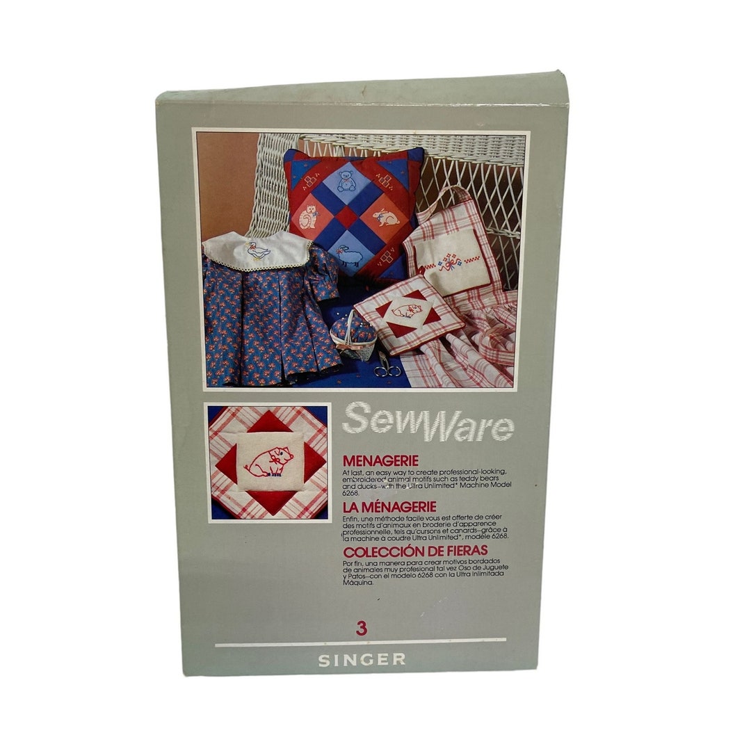 Sew Ware Singer 6268 Embroidery Software Menagerie Animal Motifs ...