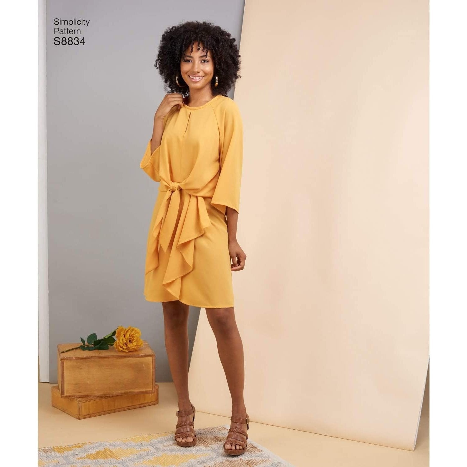 Simplicity Sewing Pattern 8834 Tie Front Dress Misses Size 4-12 - Etsy