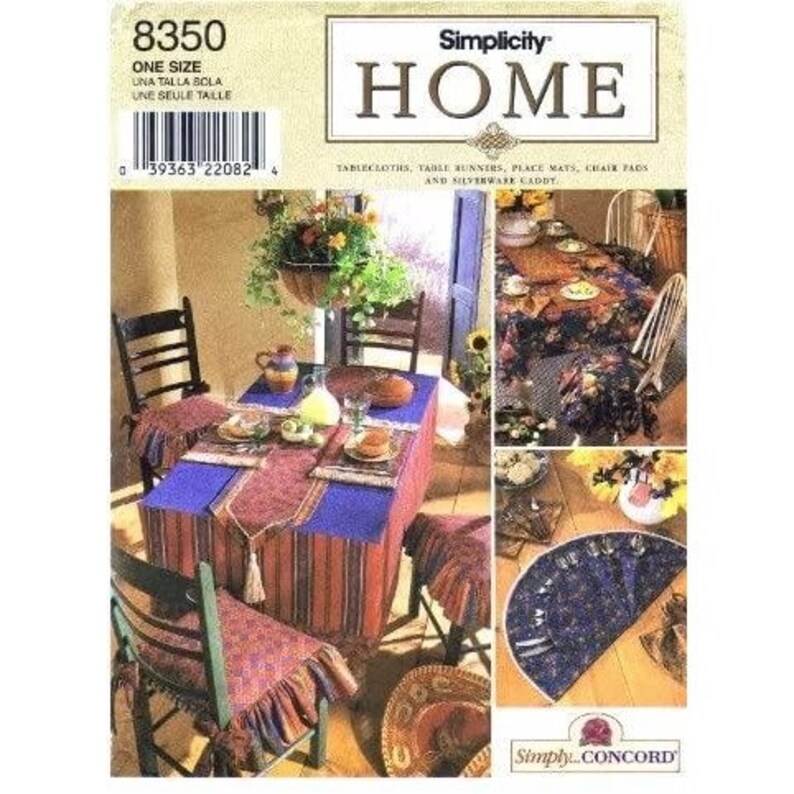 Simplicity Sewing Pattern 8350 Table Accessories - Etsy