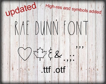 Rae dunn font | Etsy